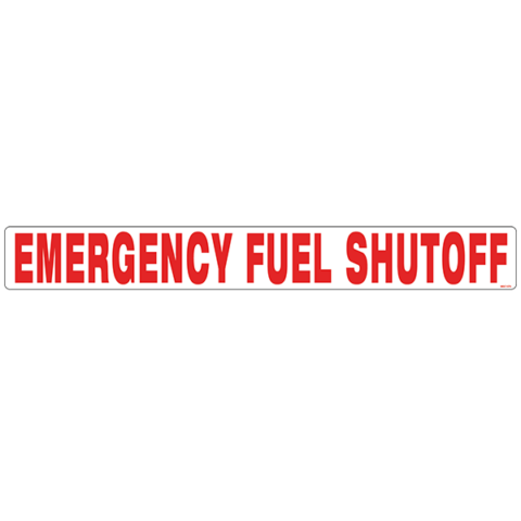 Emergency Fuel Shutoff Decals, Pack of 5 - MS. Carita