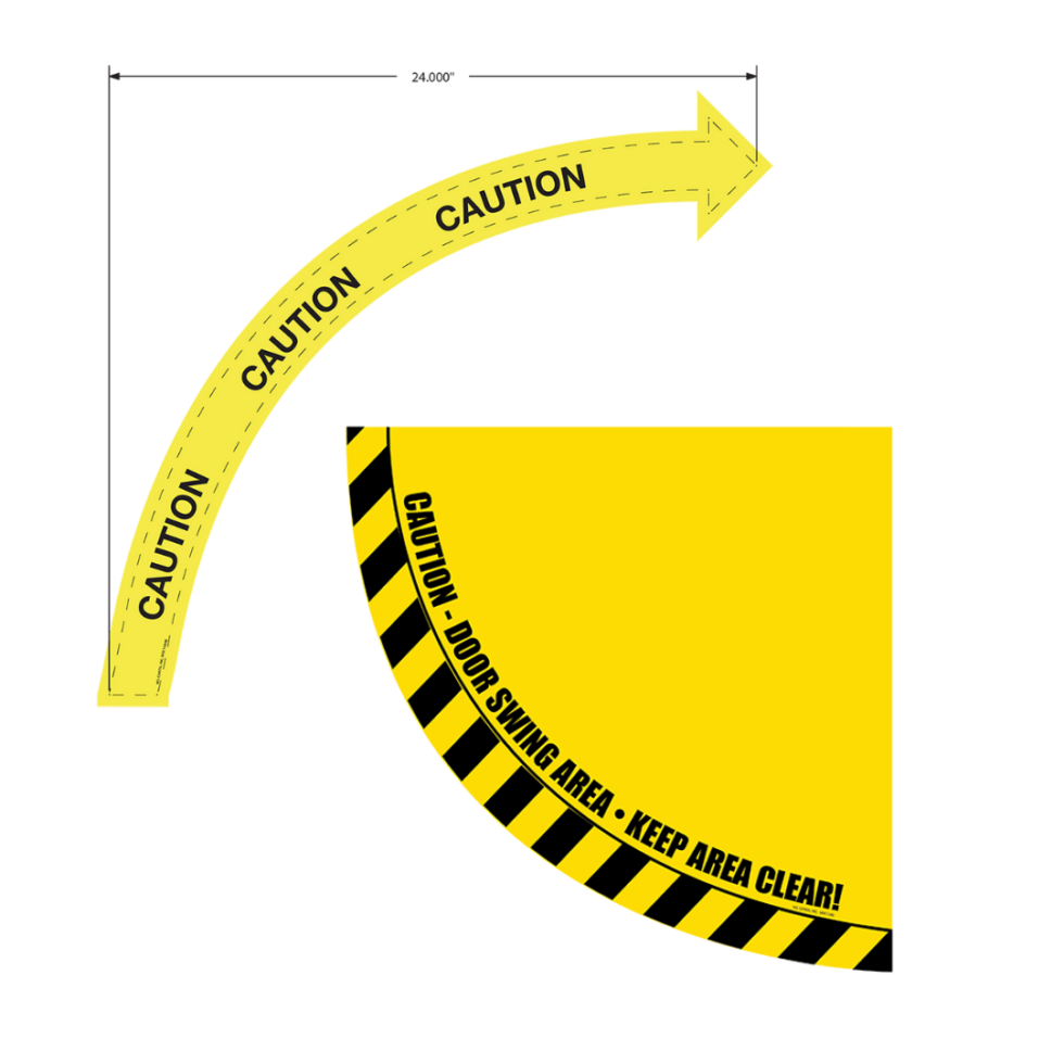 Door Swing Safety Floor Graphics - MS. Carita