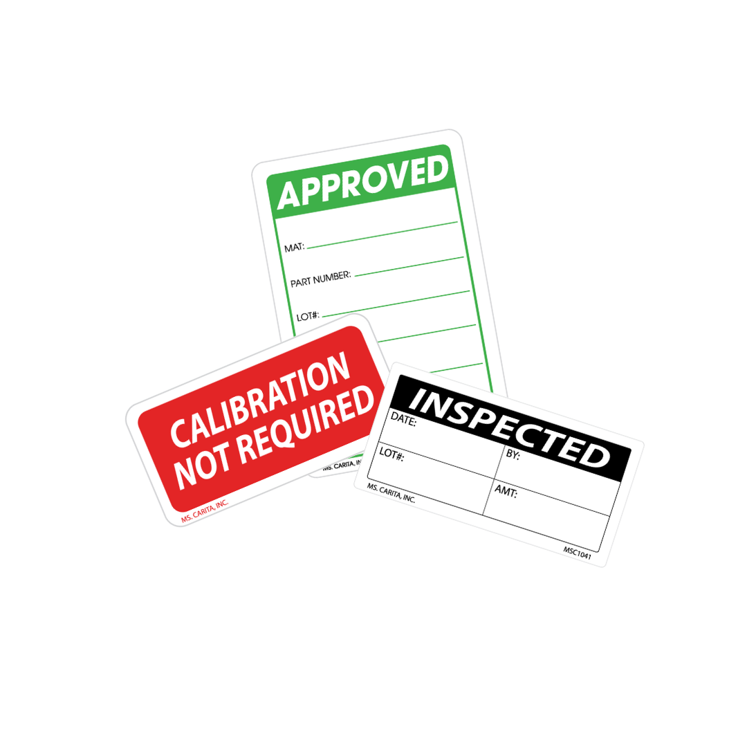 Quality Control Inspection Labels: QC Inspection Stickers | Ms. Carita